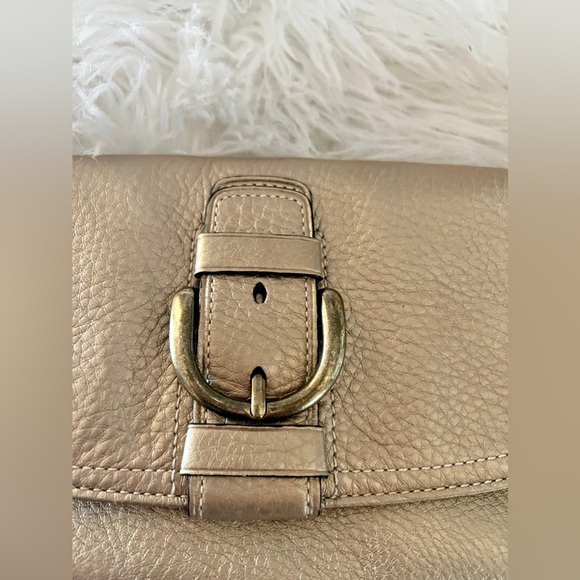 Coach | Bags | Coach Metallic Gold Shoulderwrist Purse | Poshmark